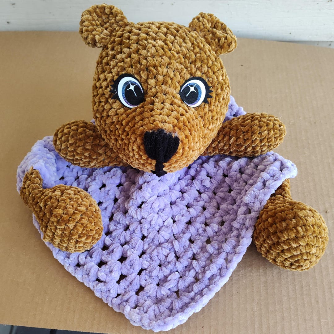 Dave Bear Crochet Lovey Pattern: PDF & Video Guide for Soft, Cuddly ...