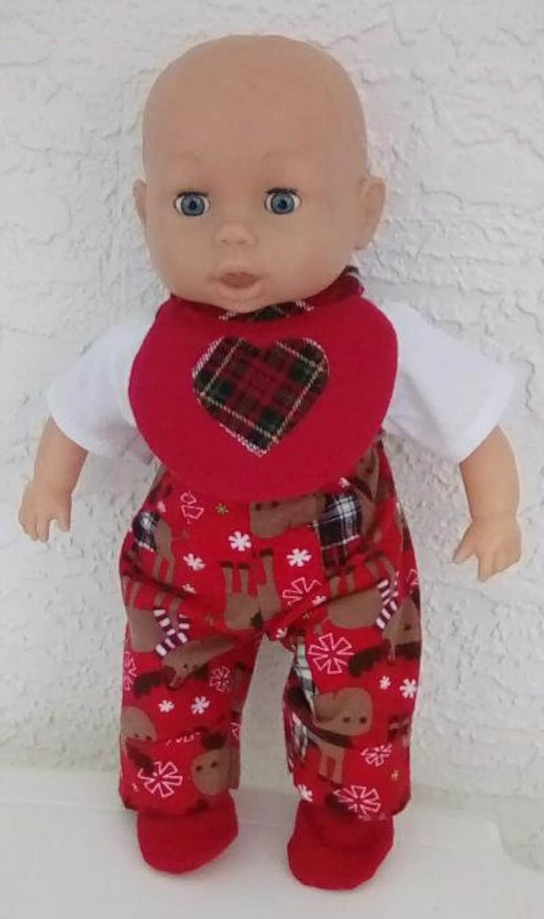 6 Prints to Pick From - 4 Piece 15 Inch Baby Doll Overalls Outfit for ...