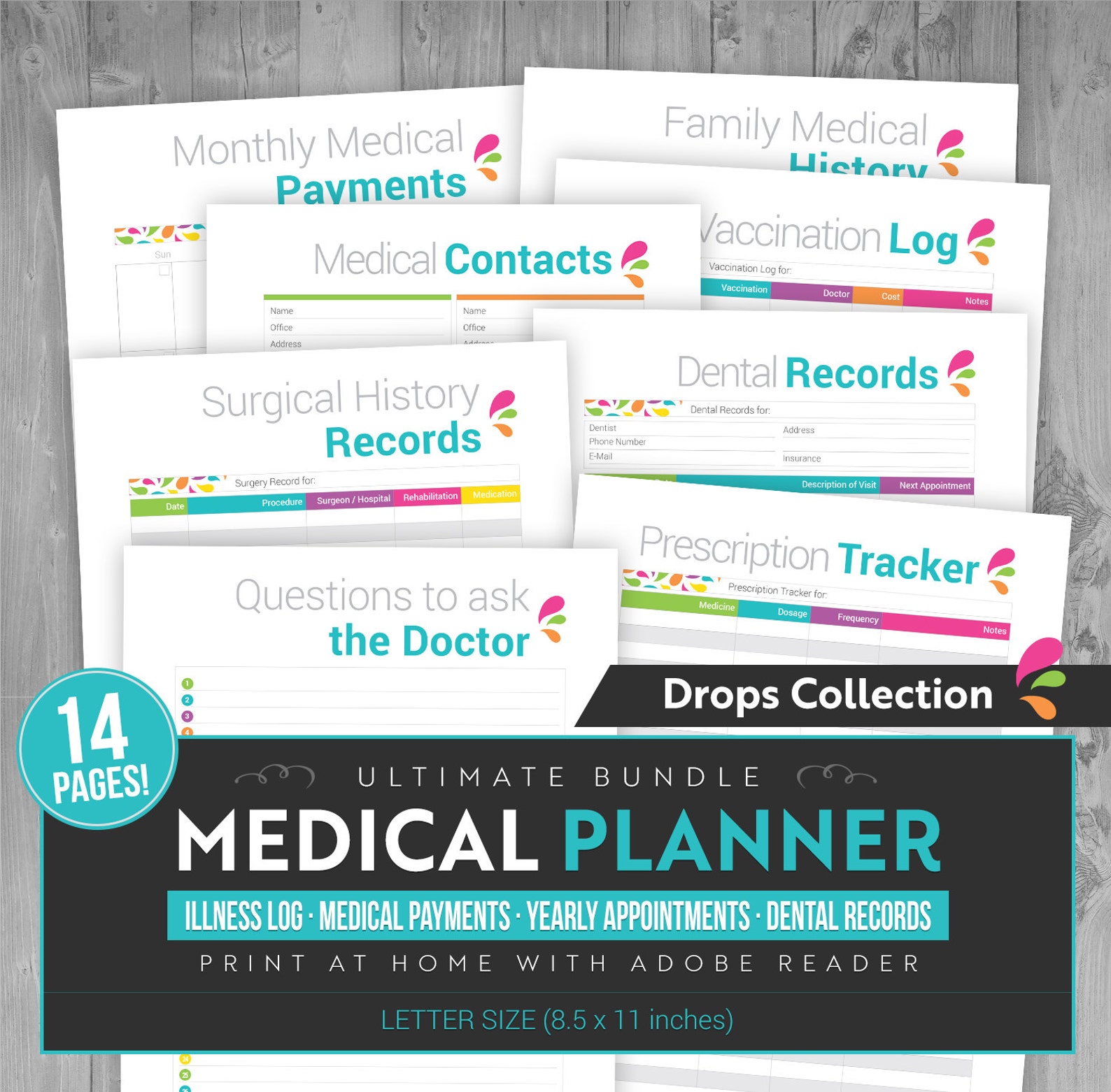 Medical Planner - Instant Download! - 13 Pages in PDF Format Ready to ...