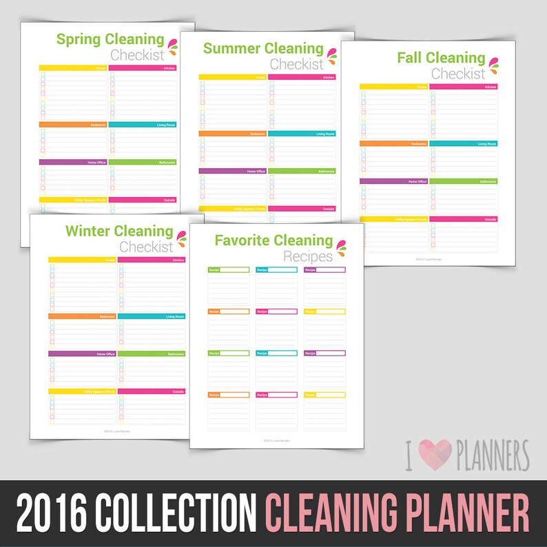 Cleaning Checklist Bundle - Instant Download! - 11 Pages in PDF Format ...