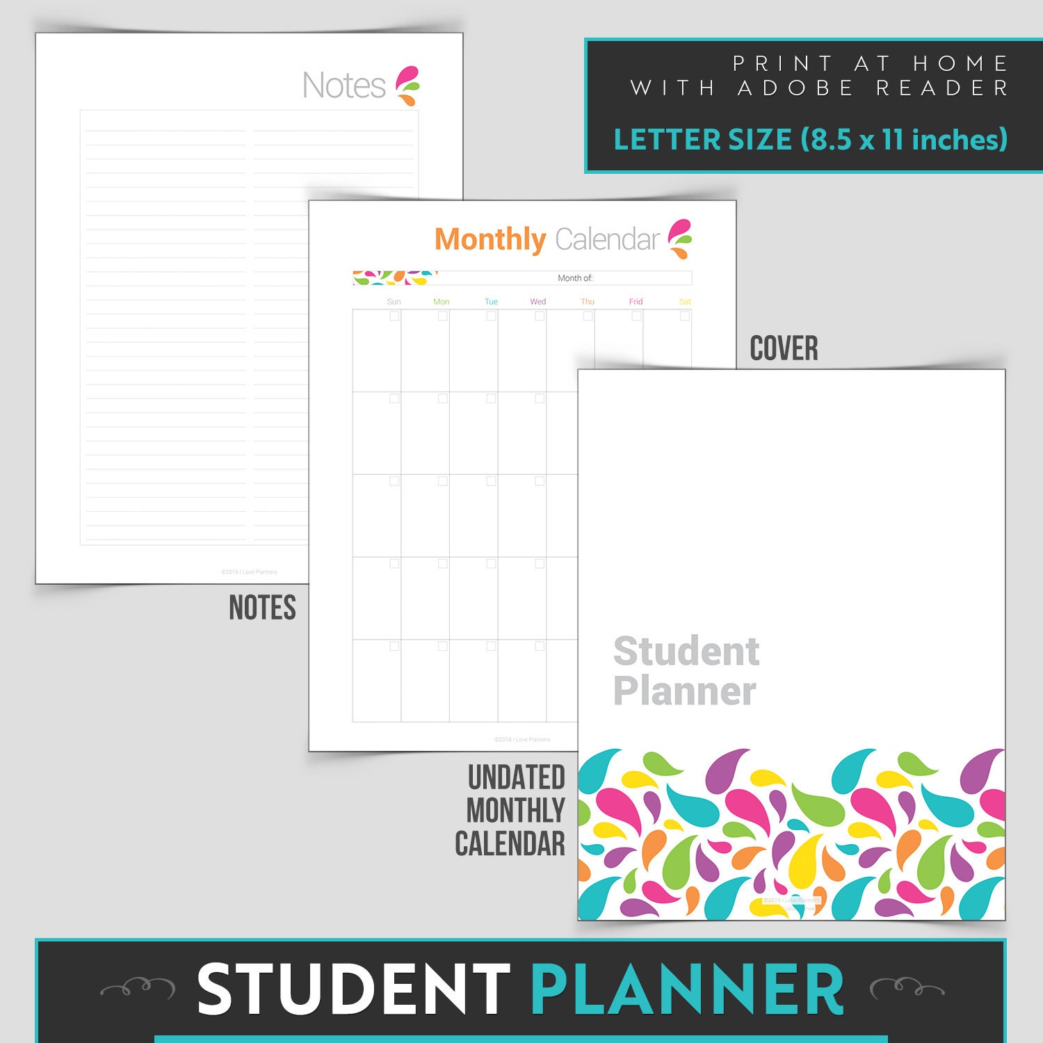 College Student Planner Instant Download 14 Pages in PDF Format Ready ...