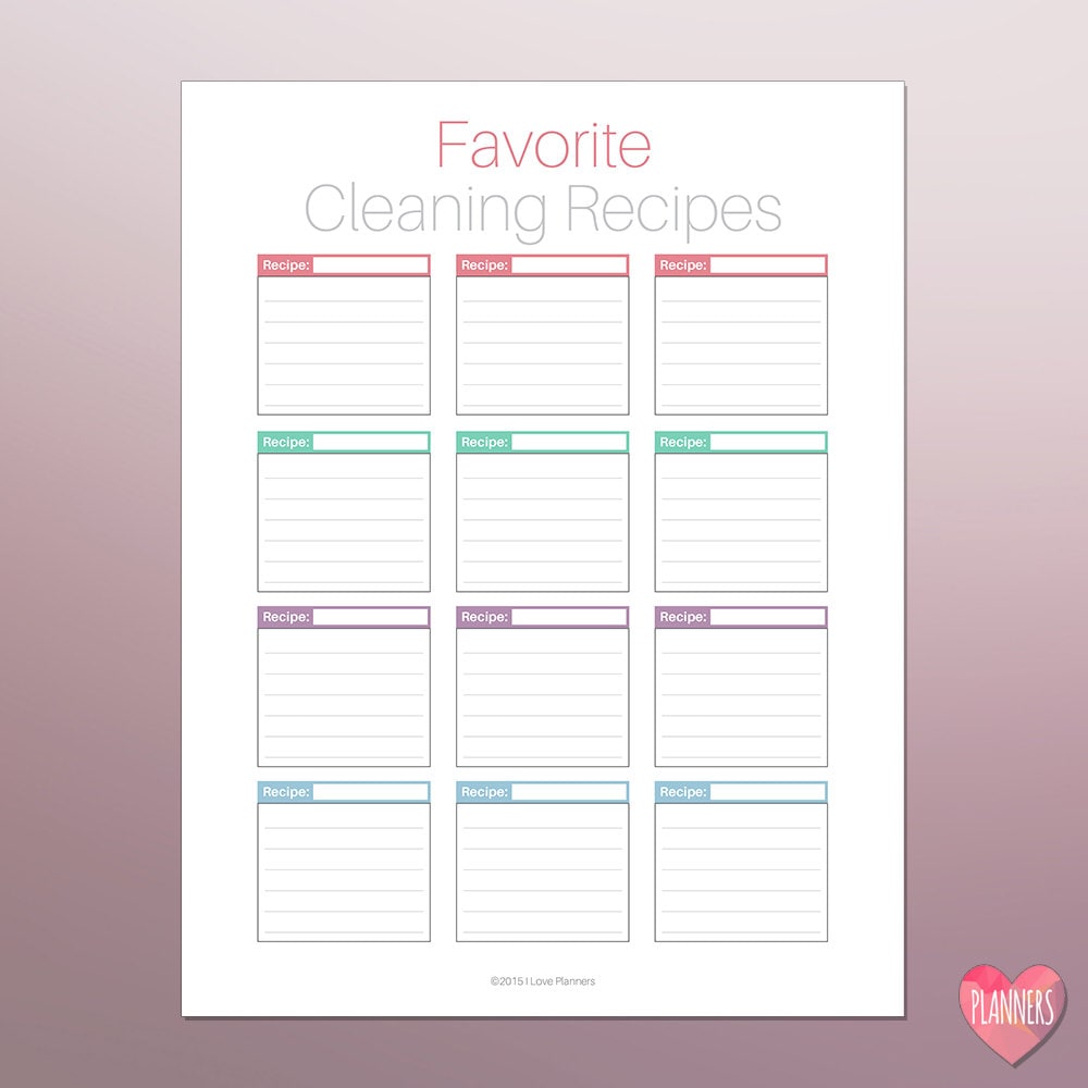 Modern Cleaning Checklist Bundle - Instant Download! 16 Pages in PDF ...
