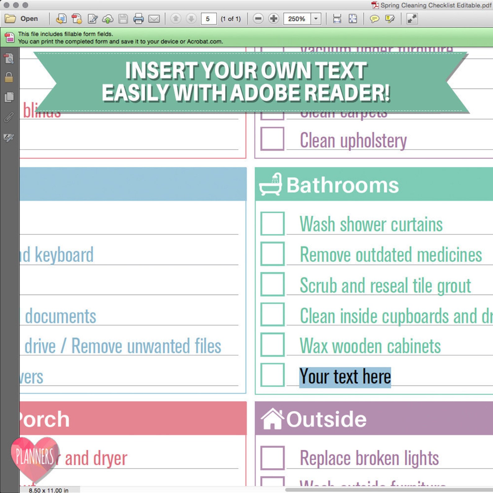 Modern Cleaning Checklist Bundle - Instant Download! 16 Pages in PDF ...