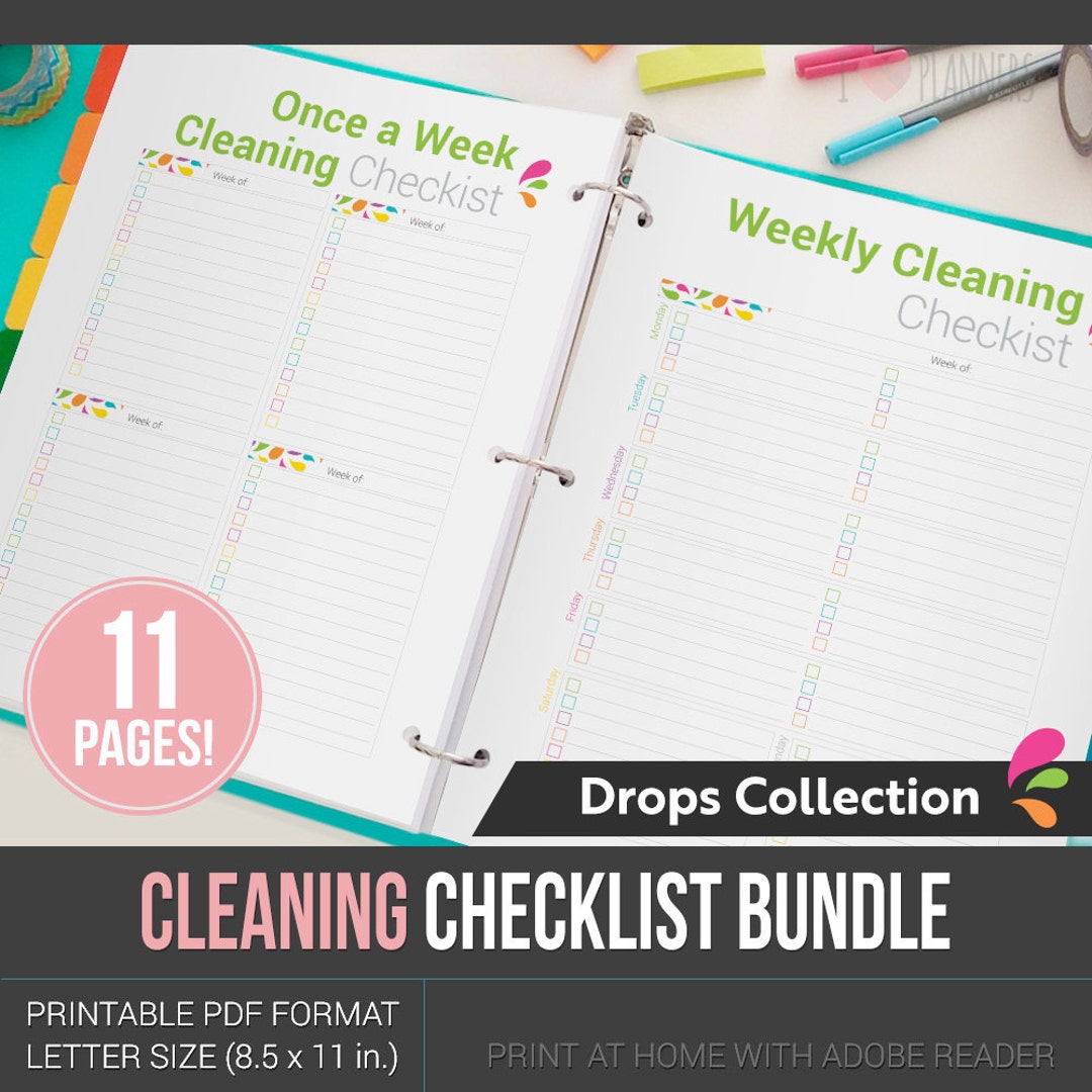 Cleaning Checklist Bundle - Instant Download! - 11 Pages in PDF Format ...