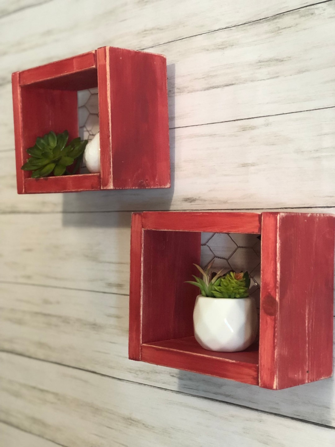 Chicken Wire Shelf Set, Many Colors, Farmhouse Shelf Set - Etsy