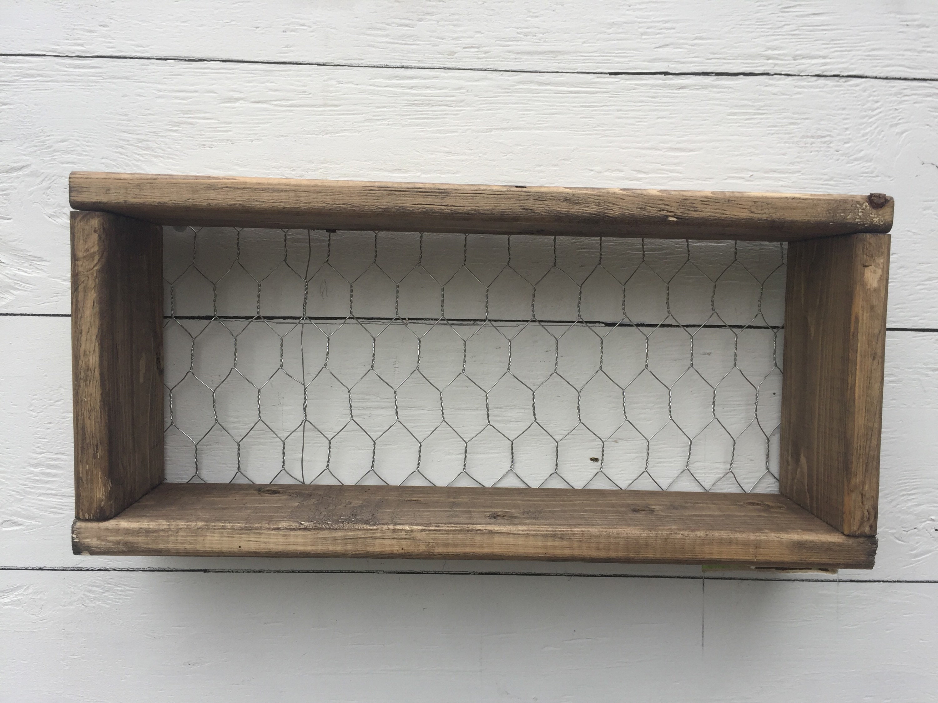 Chicken Wire Shelf Rustic Shelf Modern Farmhouse Decor | Etsy