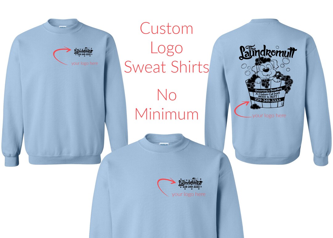 Custom Business Logo Sweat Shirt Custom Crew Personalized Logo Shirts ...