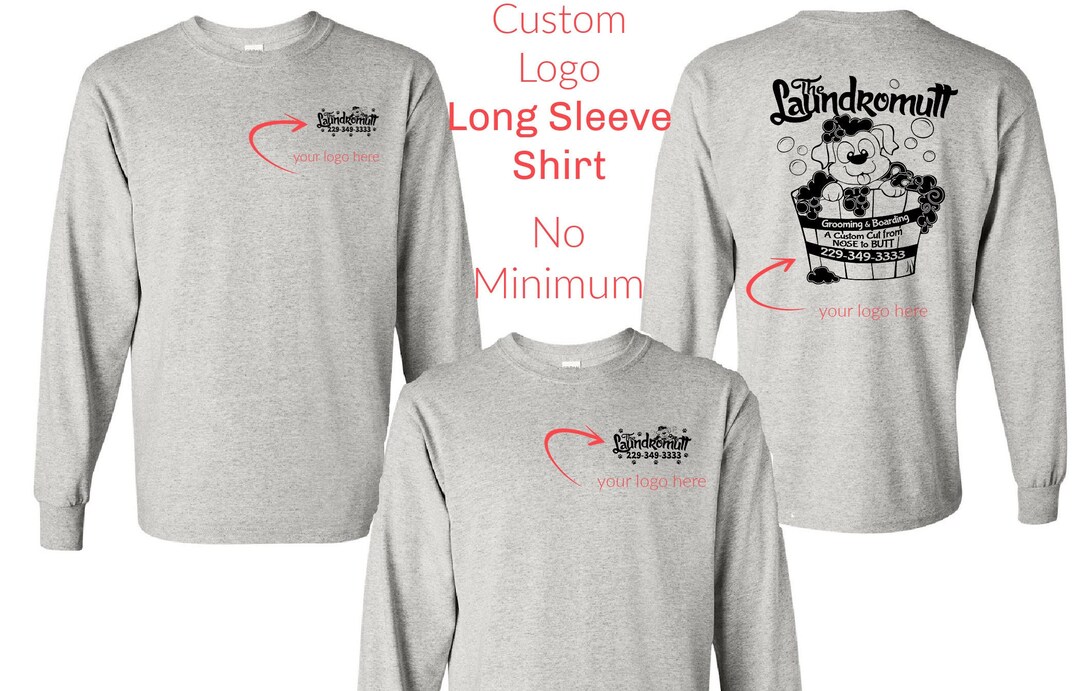 Custom Business Logo Long Sleeve Shirt, Logo Tee, Personalized Logo ...