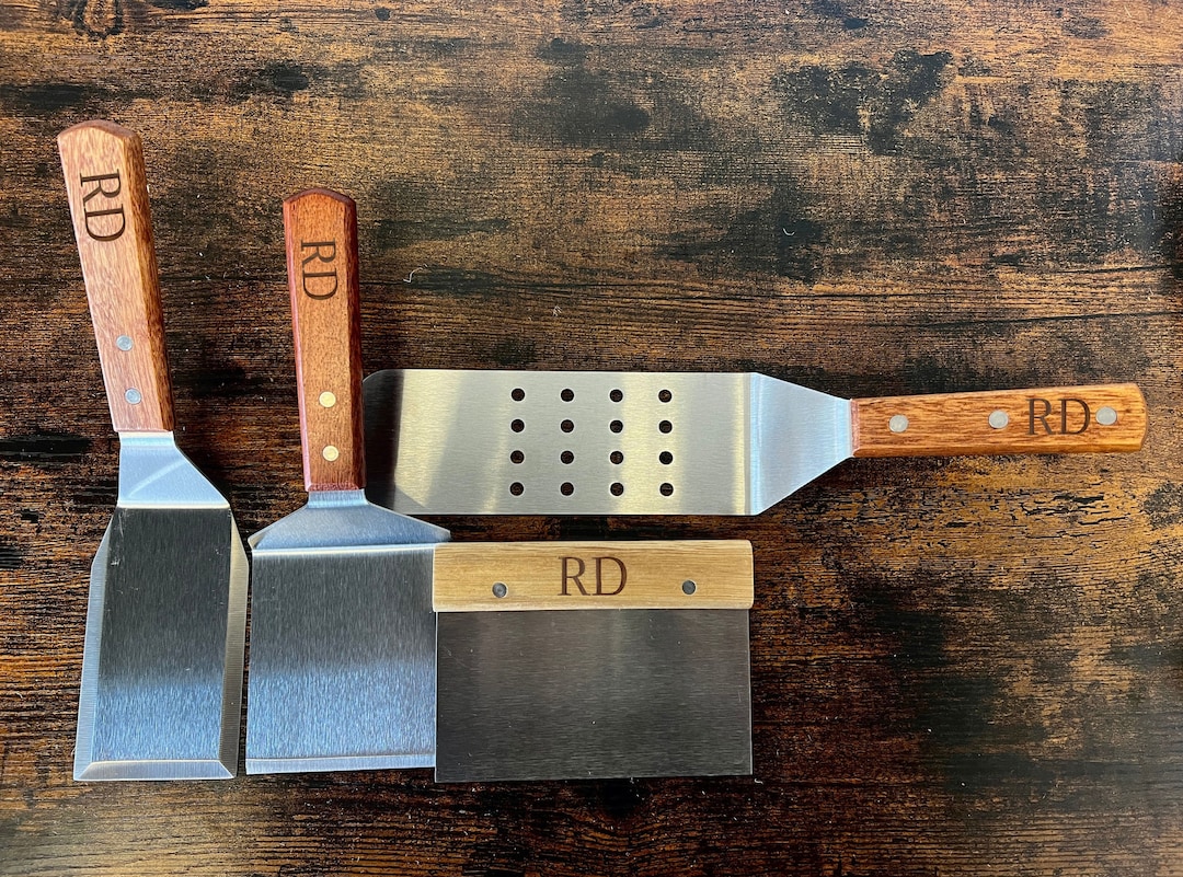 Personalized Grill Set, Engraved Flat Top Griddle Tool, Custom Grill ...
