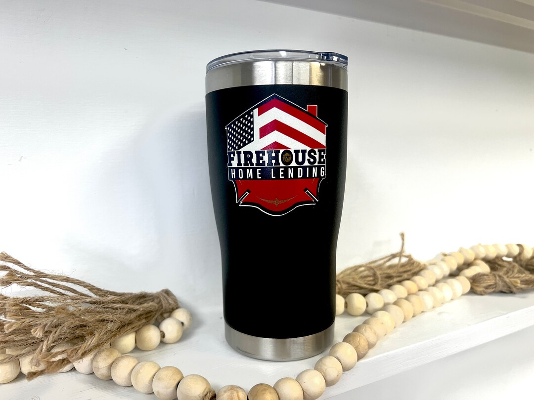 Custom Business Logo Black Tumblers, Custom Printed Tumblers, Add Your ...