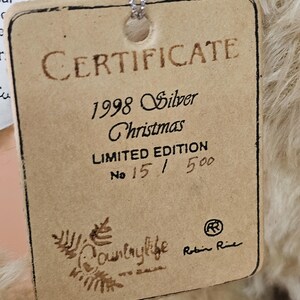 Vintage 1998 Robin Rive Silver Christmas Limited Edition Beige Mohair ...