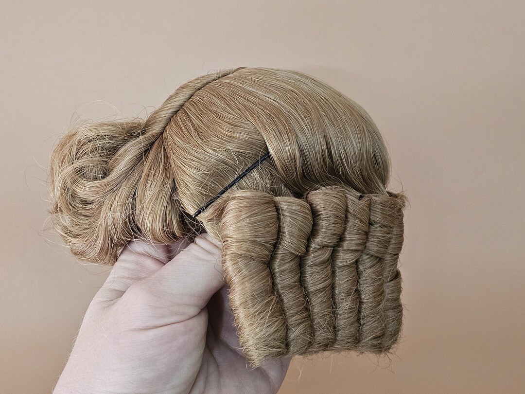 VINTAGE Dollspart Doll Wig Doll Repair Hairpiece LLC Long Loose Curls ...
