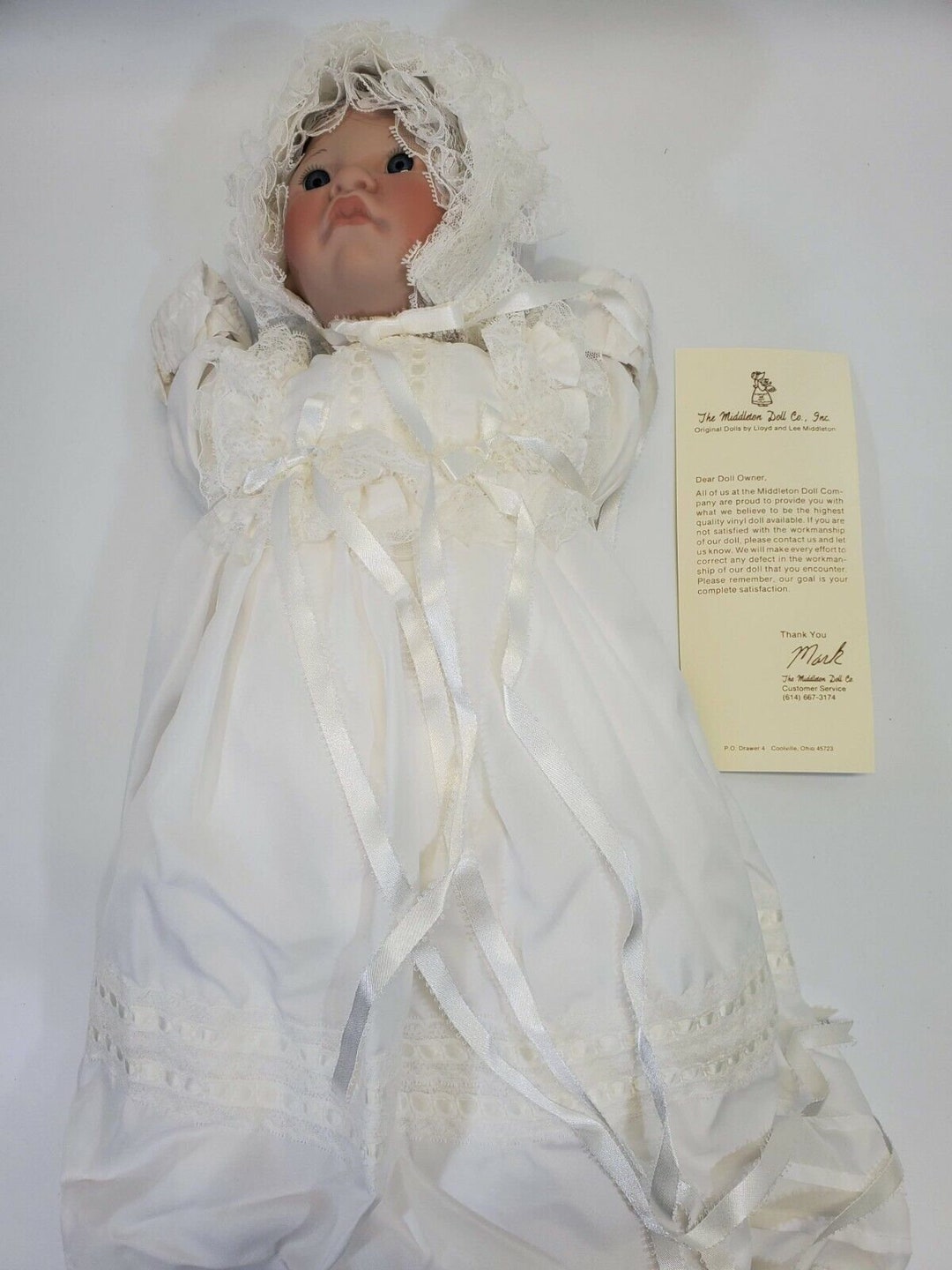 Vintage VTG Lee Middleton First Moments Open Eyes Baby Doll Dolly in ...