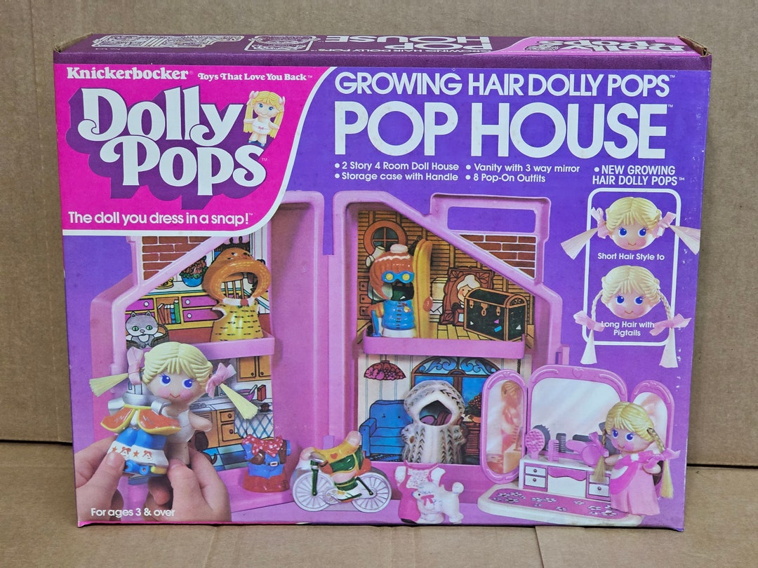 Vintage 1982 Knickerbocker 1414 Dollypops Growing Hair Dolly Pops Pop ...