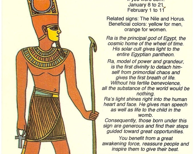 COMPLETE SET (12) Vintage Egyptian Astrology Postcards From Zodiac Unlimited - Etsy