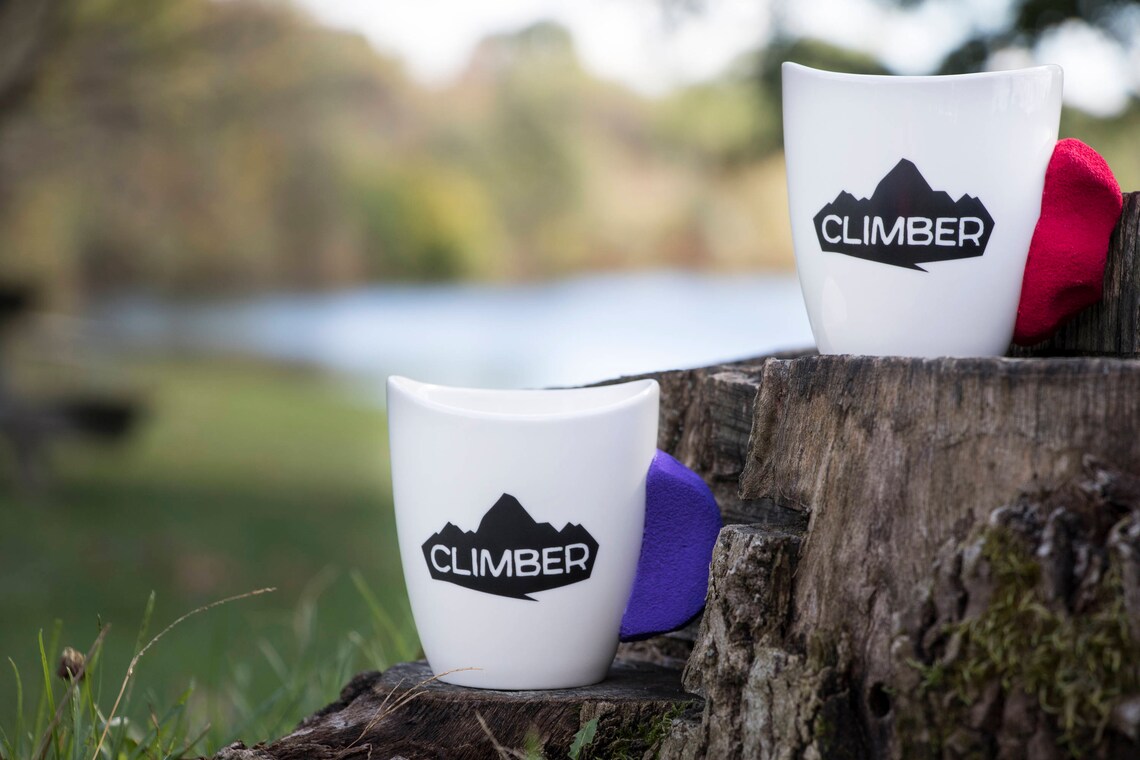 Rock Climbing Mug With Logo, Climber Gift Mug, Outdoors Lover - Etsy