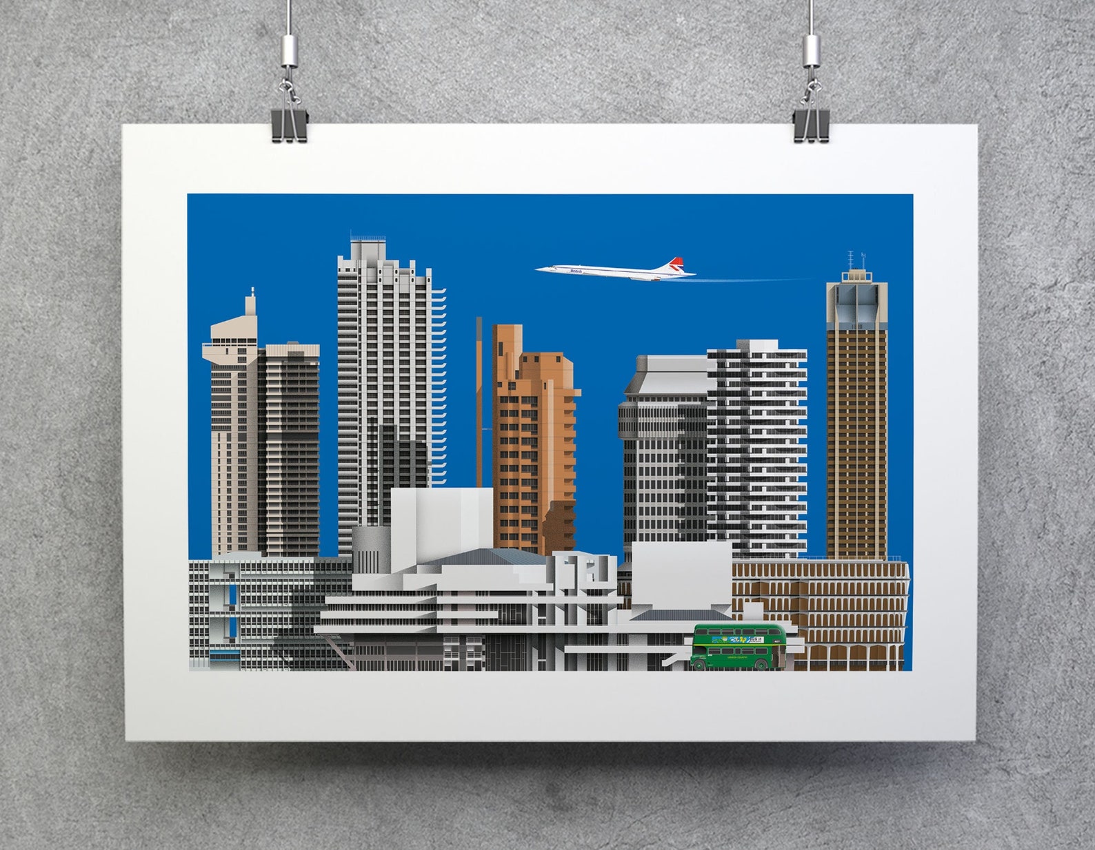 London Brutalist Cityscape 1970s Barbican Croydon - Etsy