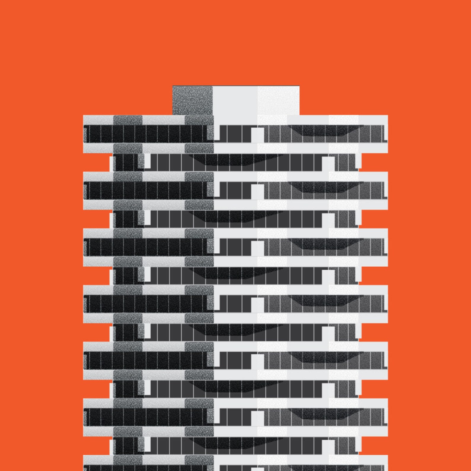 Brutalism One Croydon NLA Tower Illustrated London Poster | Etsy UK