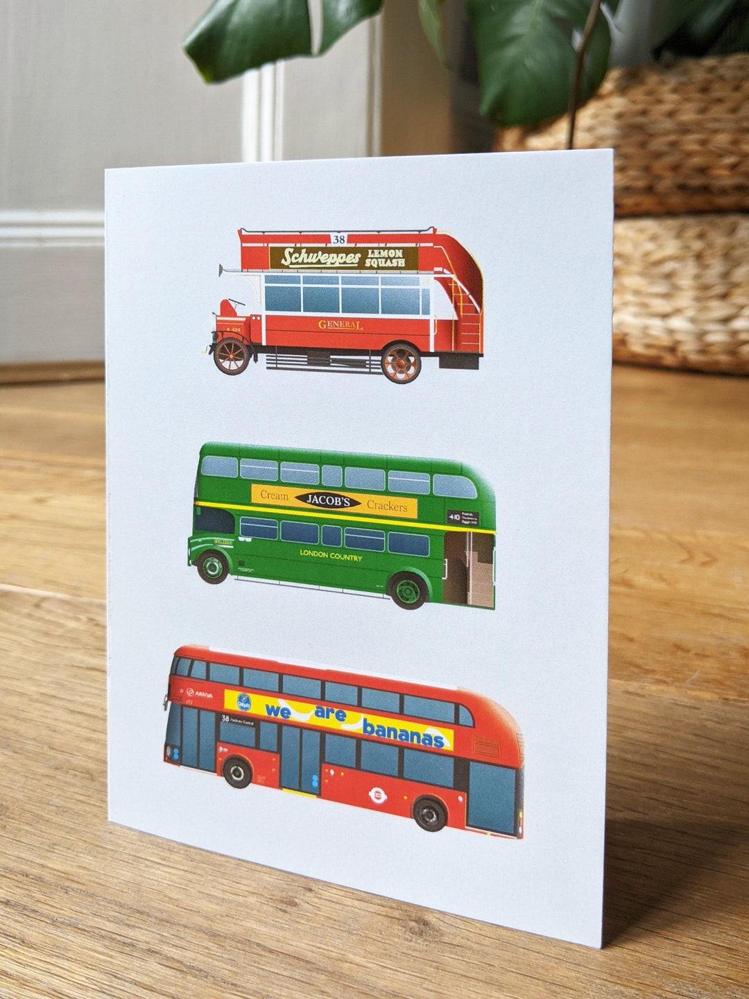 London Bus Greeting Cards Routemaster - Architecture Illustrations Pack ...