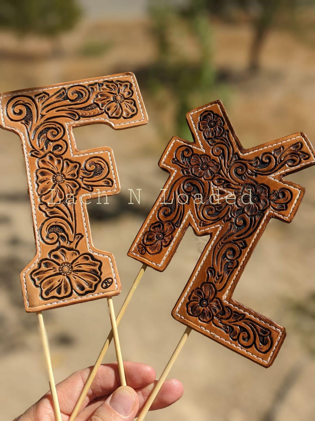 Custom Tooled Leather Cake Topper - Etsy