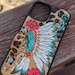 Custom Tooled Leather Native American Headdress Phone Case - Etsy