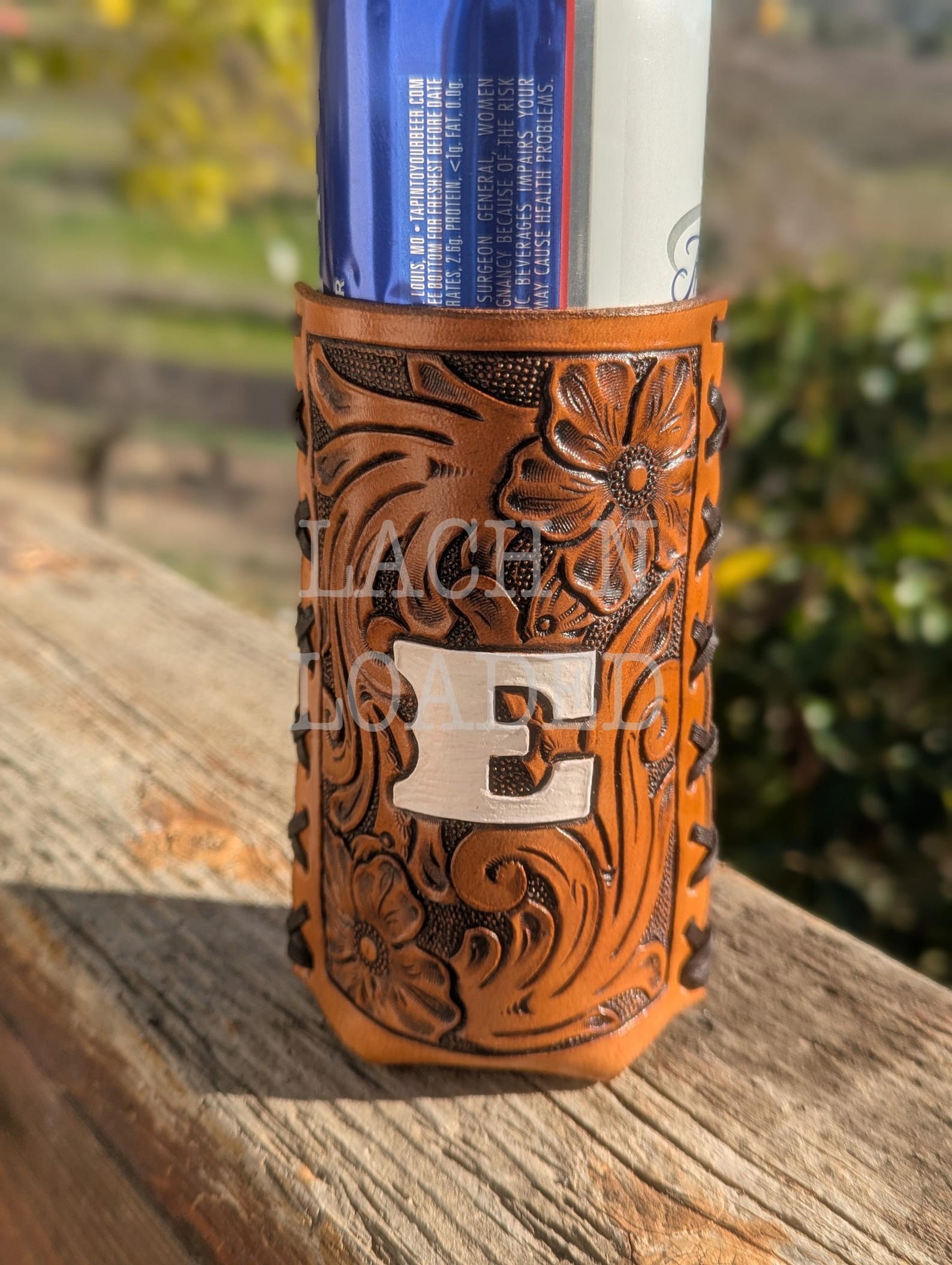 Custom Tooled Leather Beer Can Cooler Wrap Stubby Sleeve - Etsy