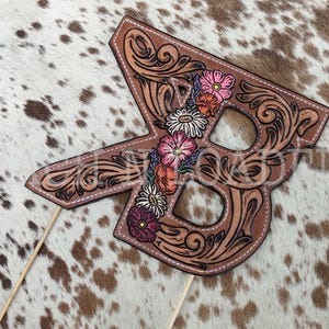 Custom Tooled Leather Cake Topper - Etsy