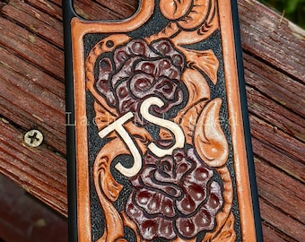 Custom Tooled Leather Native American Headdress Phone Case | Etsy