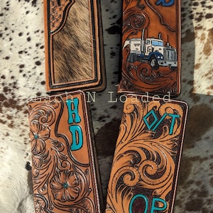 Custom Tooled Leather Rodeo Wallet - Etsy