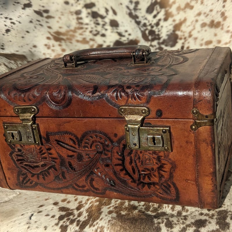 Leather Train Case - Etsy