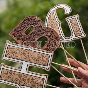 Custom Tooled Leather Cake Topper - Etsy