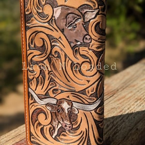 Custom Tooled Leather Rodeo Wallet - Etsy