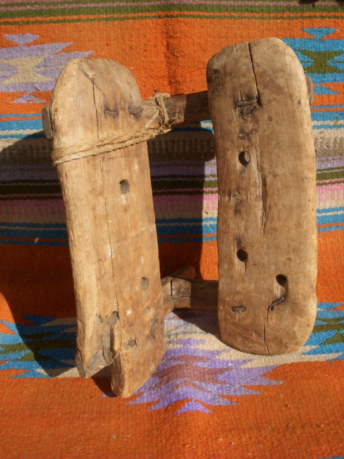 Antique Wood Primitive Packing Saddle