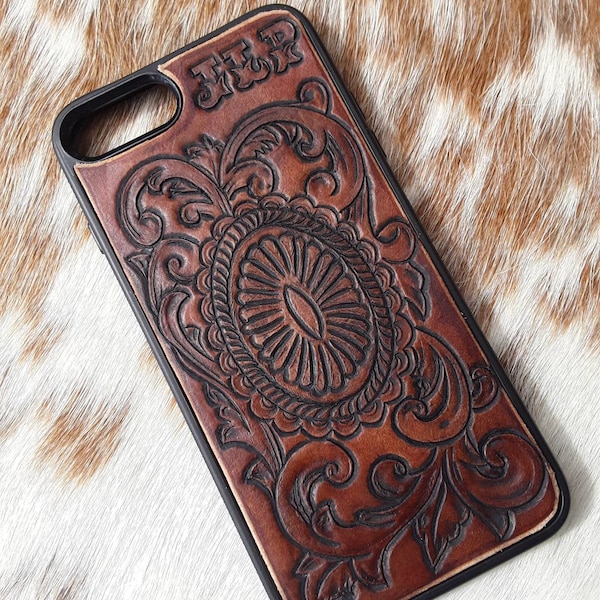 Cowboy Leather Cell Phone Case - Etsy