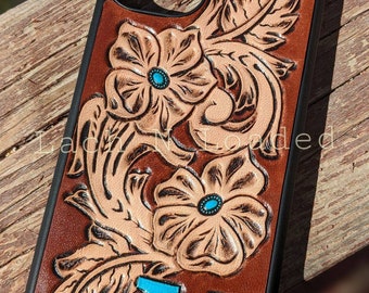 Custom Tooled Leather Native American Headdress Phone Case - Etsy