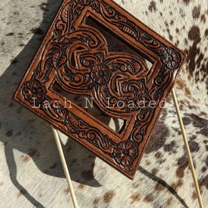 Custom Tooled Leather Cake Topper - Etsy