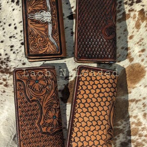 Custom Tooled Leather Rodeo Wallet - Etsy