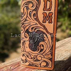 Custom Tooled Leather Rodeo Wallet - Etsy