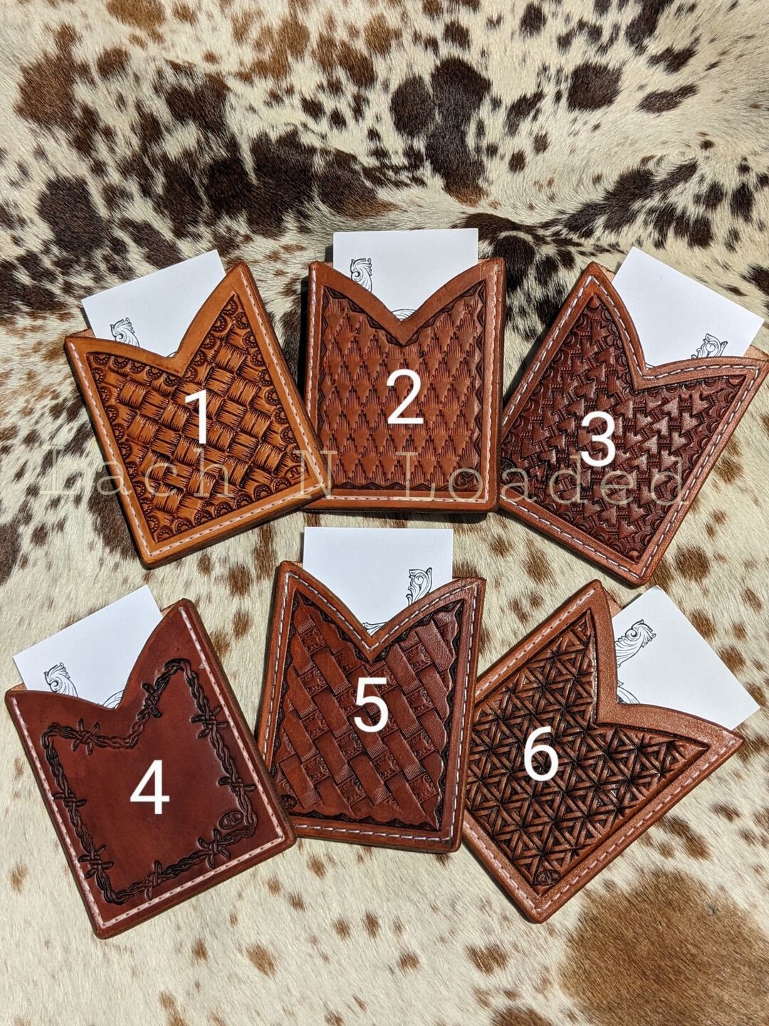 Tooled Leather Card Pocket Wallets - Etsy