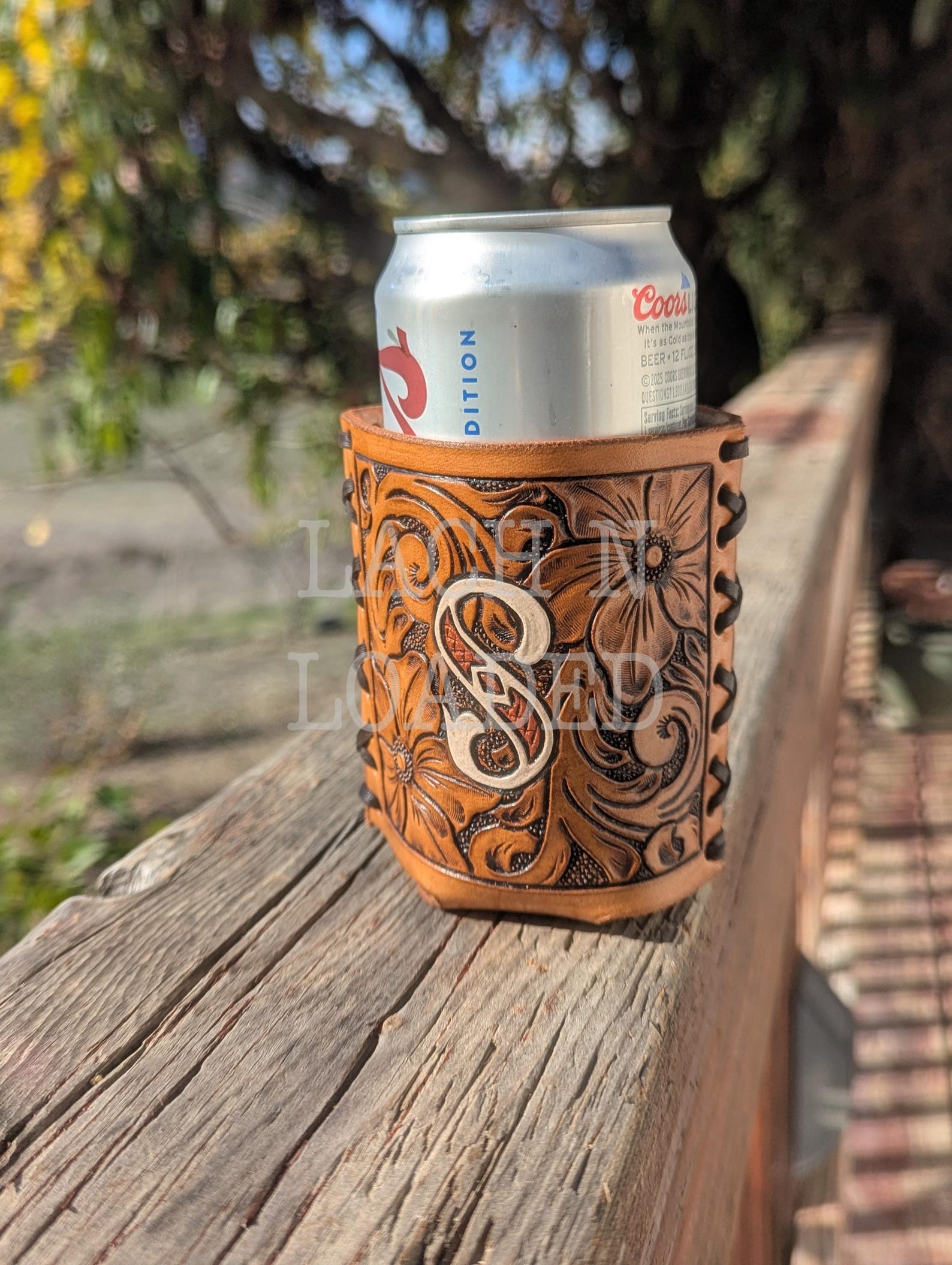 Custom Tooled Leather Beer Can Cooler Wrap Stubby Sleeve - Etsy