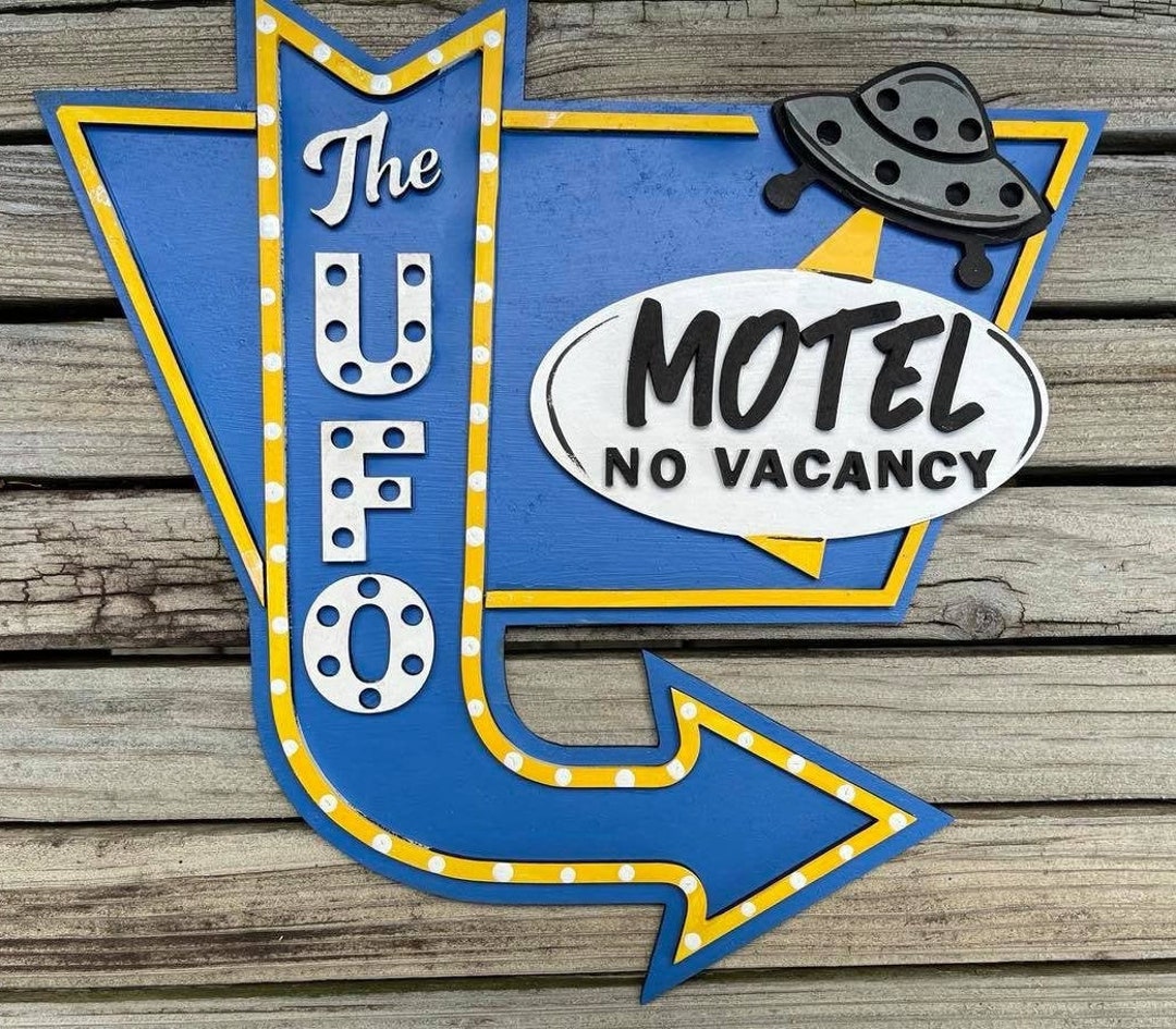 UFO Vintage Motel Sign | SVG File | Digital File| Laser Cut File - Etsy