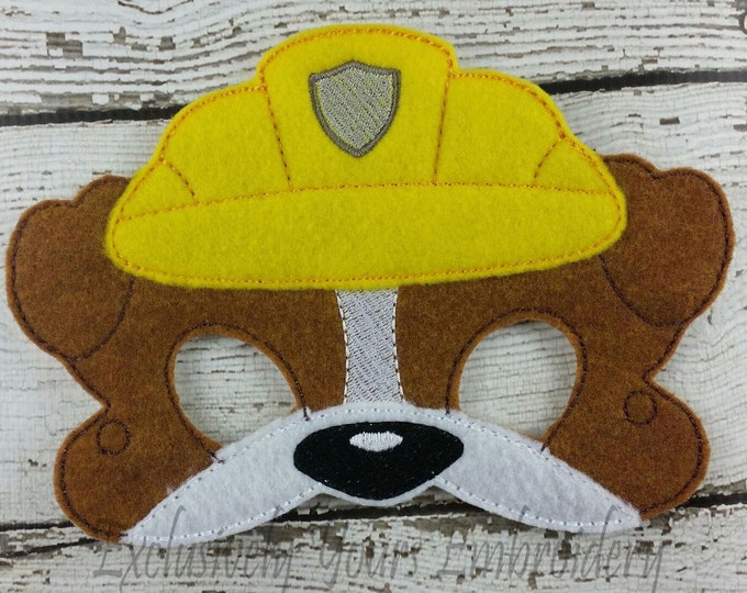Construction Dog Children's Mask Rubble Inspired Paw Patrol Inspired ...
