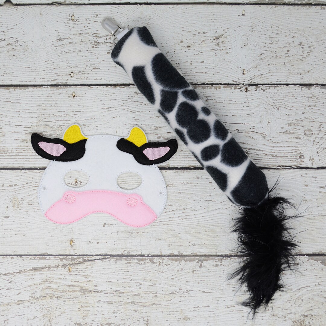 Cow Costume Set With Mask and Tail - Kids Costume - Theater - Dress up ...