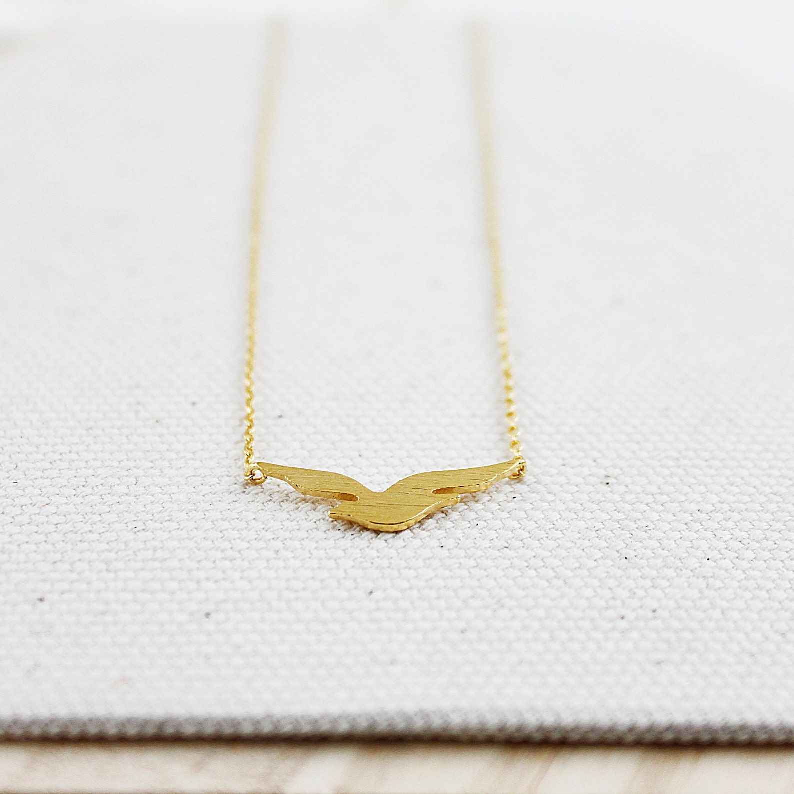 Gold Seagull Pendant Necklace. Bridesmaid Gift. Bridesmaid | Etsy