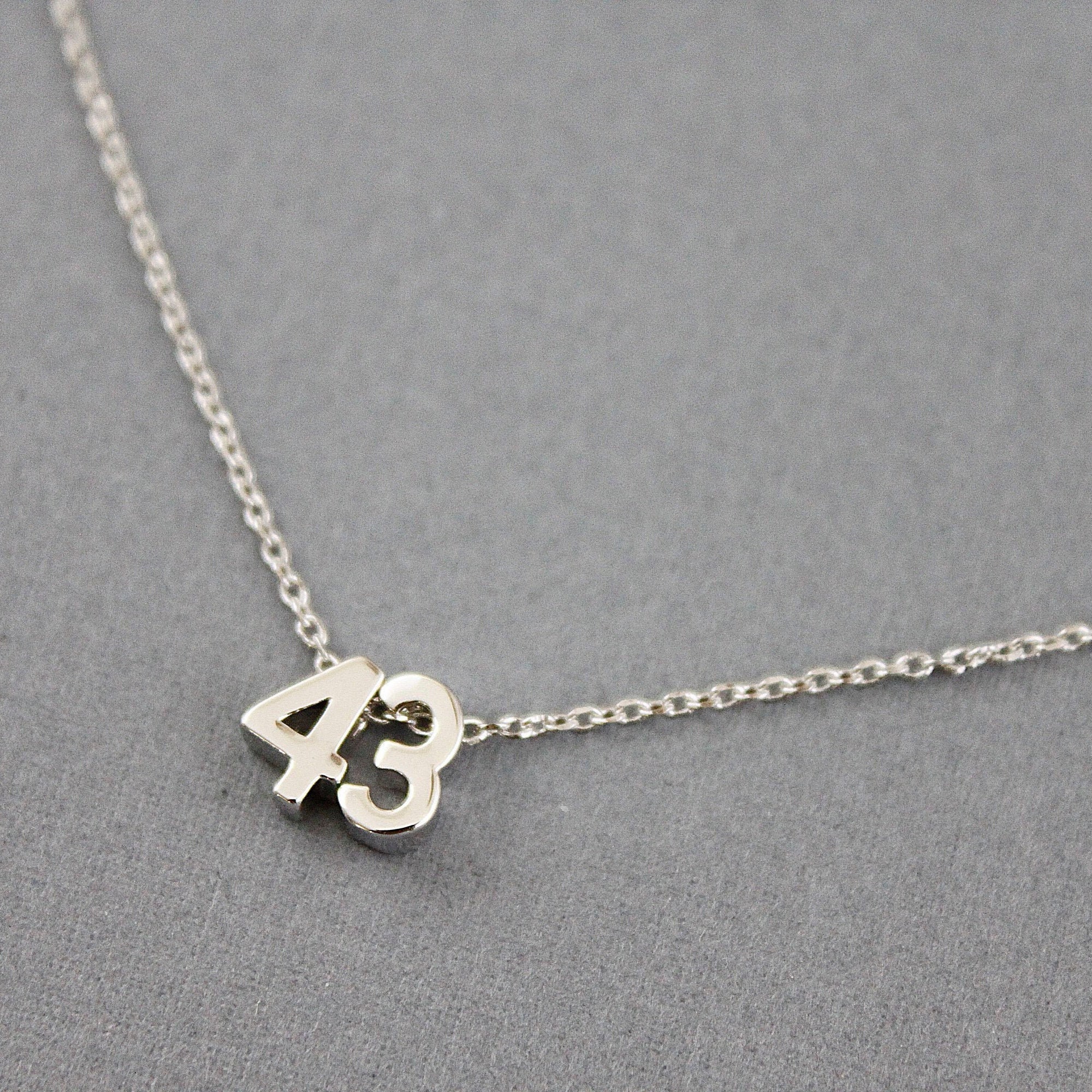 Number Necklace | Etsy