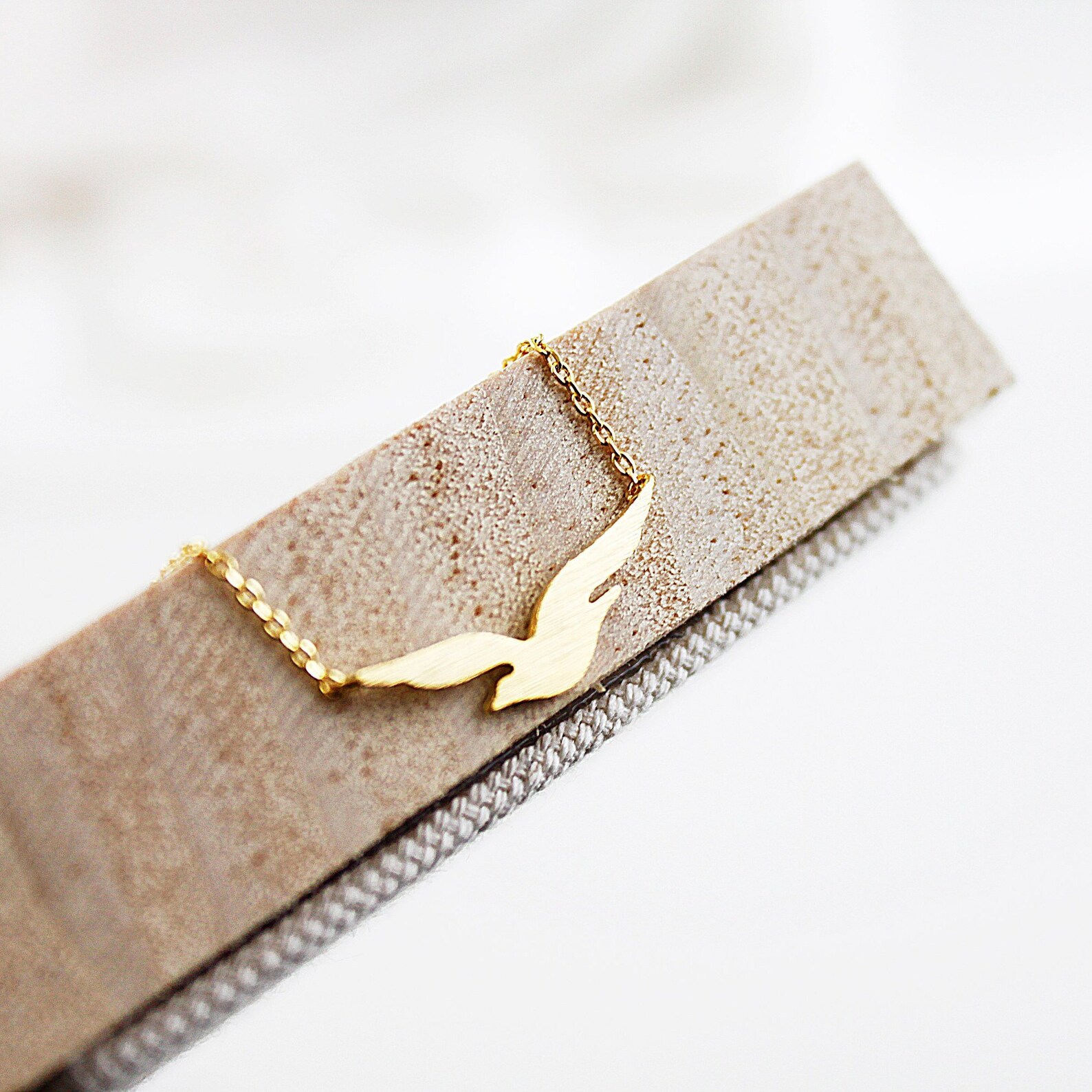 Gold Seagull Pendant Necklace. Bridesmaid Gift. Bridesmaid | Etsy