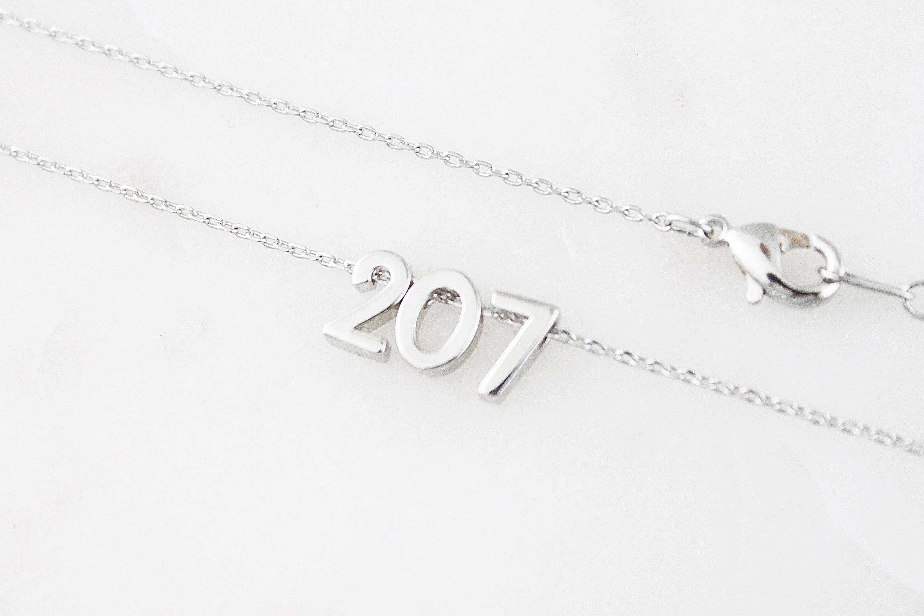 Number Pendant Necklace Dainty Number Charm Necklace | Etsy