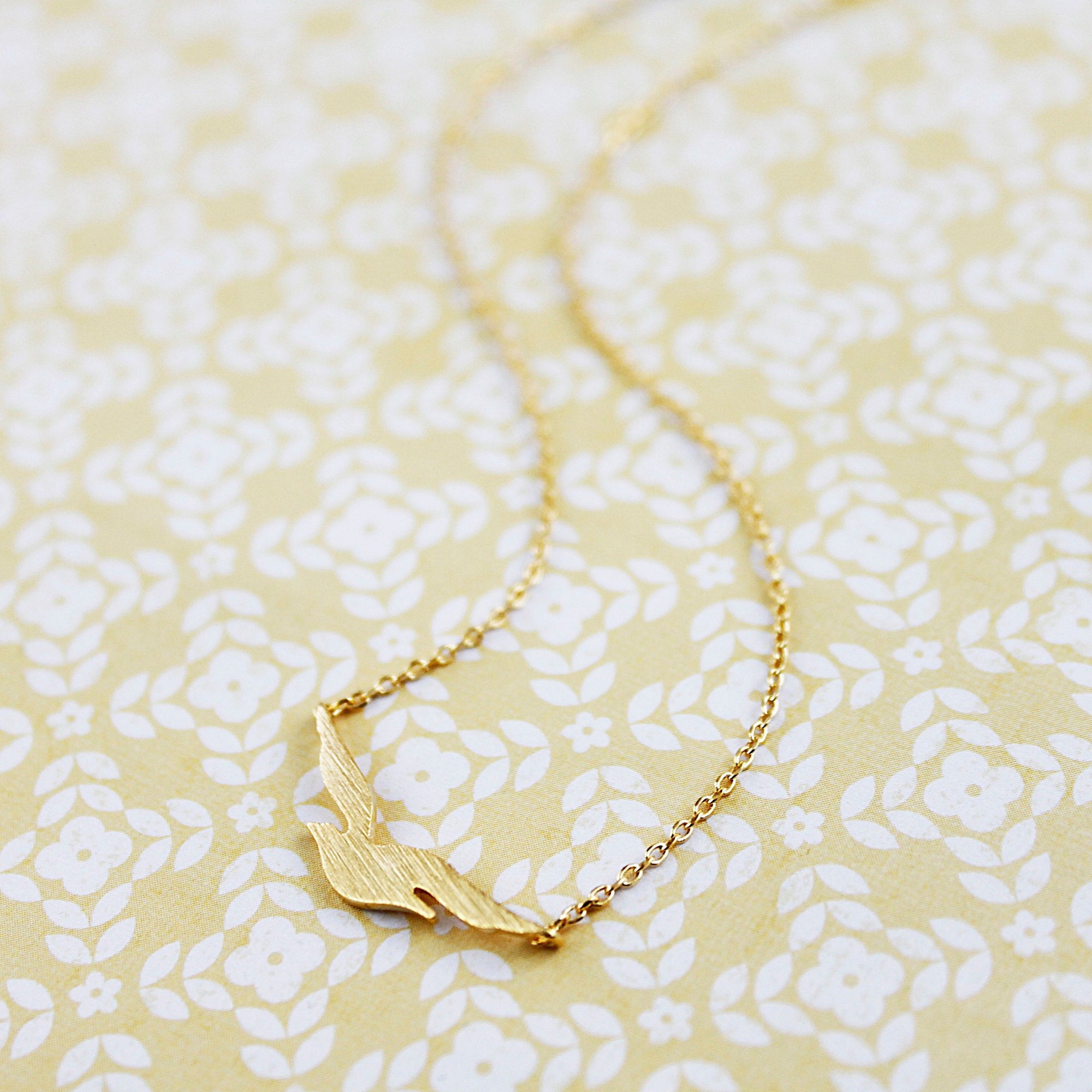 Gold Seagull Pendant Necklace. Bridesmaid Gift. Bridesmaid | Etsy