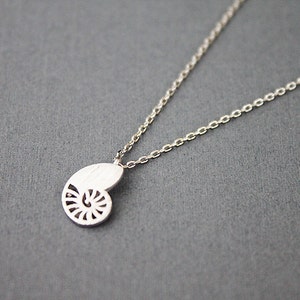 Turbo Charm Necklace Gold and Silver Shell of Turbo Necklace Dainty and ...