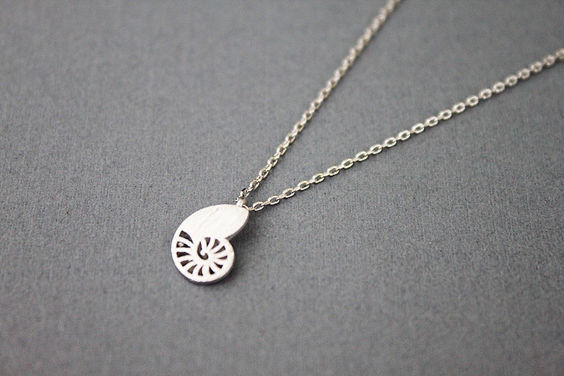 Turbo Charm Necklace Gold and Silver Shell of Turbo Necklace | Etsy